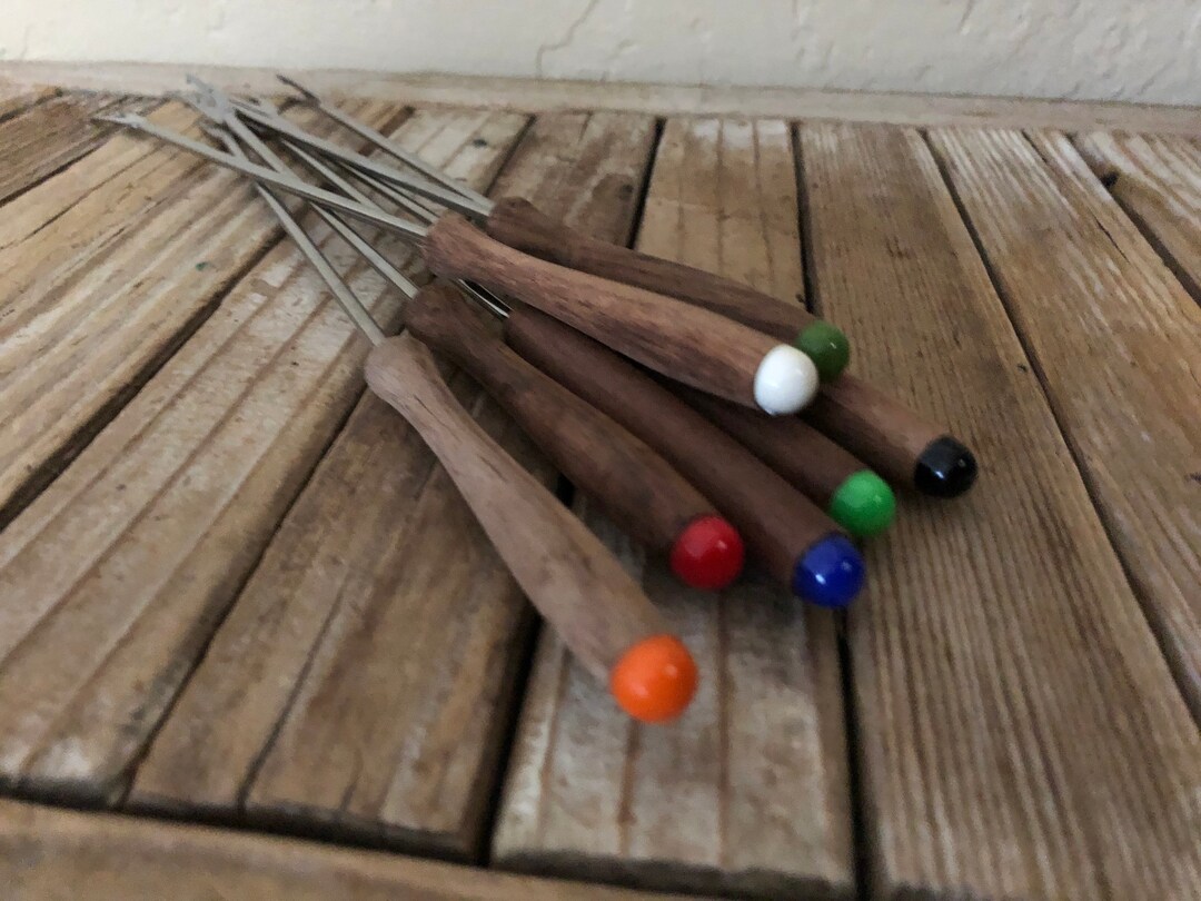 Mid Century Set of 7 Stainless Steel Japanese Fondue Stick Forks - Etsy