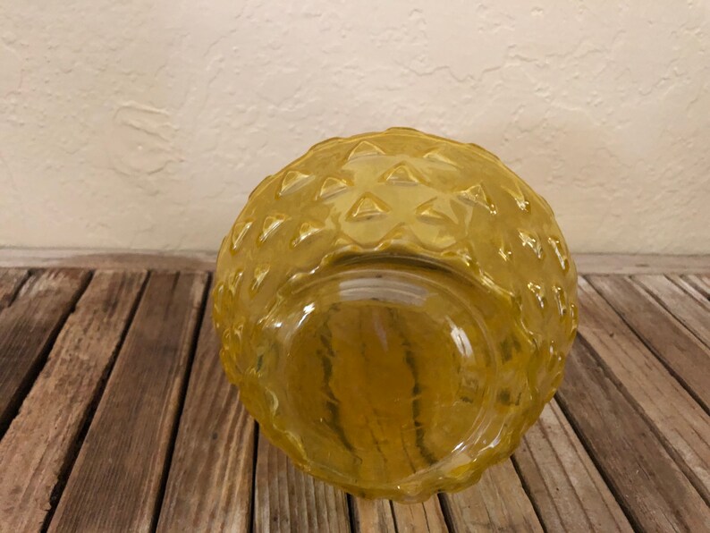 Vintage Yellow Triangle Pressed Glass and Silver Wire Candle - Etsy