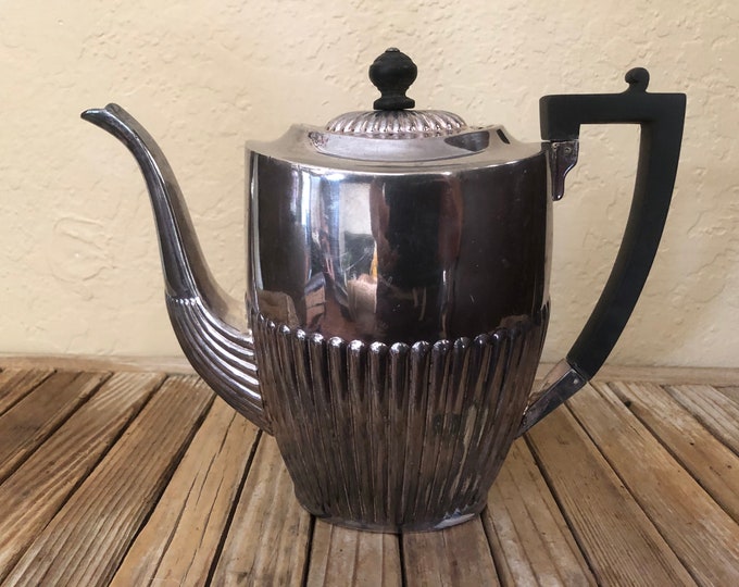 Antique English EPBM Lidded Silver Teapot Art Deco Made in England - Etsy
