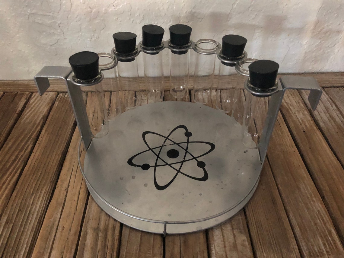 Mid Century Atomic Periodic Table Glass Oil Bottles Test Tubes - Etsy