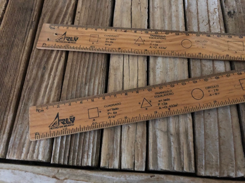 Vintage Spanish Arly Hencho De Mexico Folding Wood Ruler - Etsy
