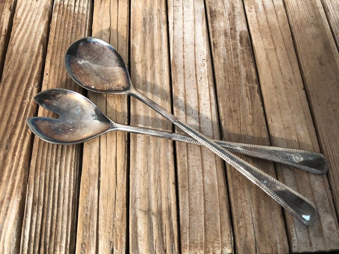 Set of Brama English E.P on Zinc Spoon and Fork Silver Serving - Etsy