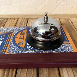 Mid Century Black and Silver Shop Bell - Etsy