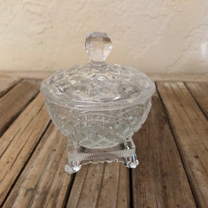 Vintage Pressed Glass Avon Container Dish - Etsy