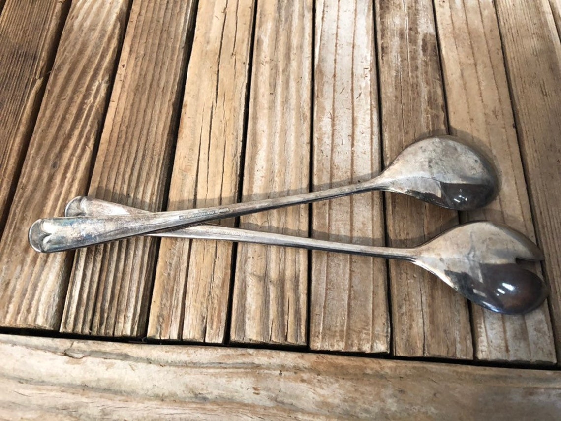 Set of Brama English E.P on Zinc Spoon and Fork Silver Serving | Etsy