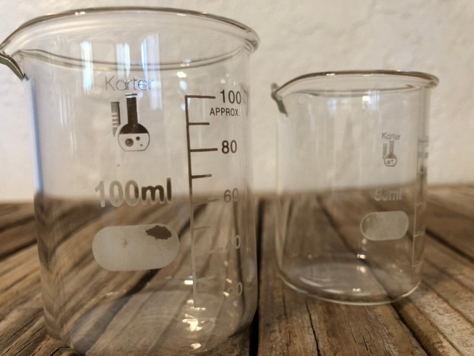 Pair of Vintage Karter Beakers 100ml and 50ml | Etsy