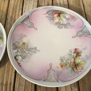 Antique Set of 3 Floral Victorian Plates - Etsy
