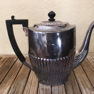 Antique English EPBM Lidded Silver Teapot Art Deco Made in England - Etsy