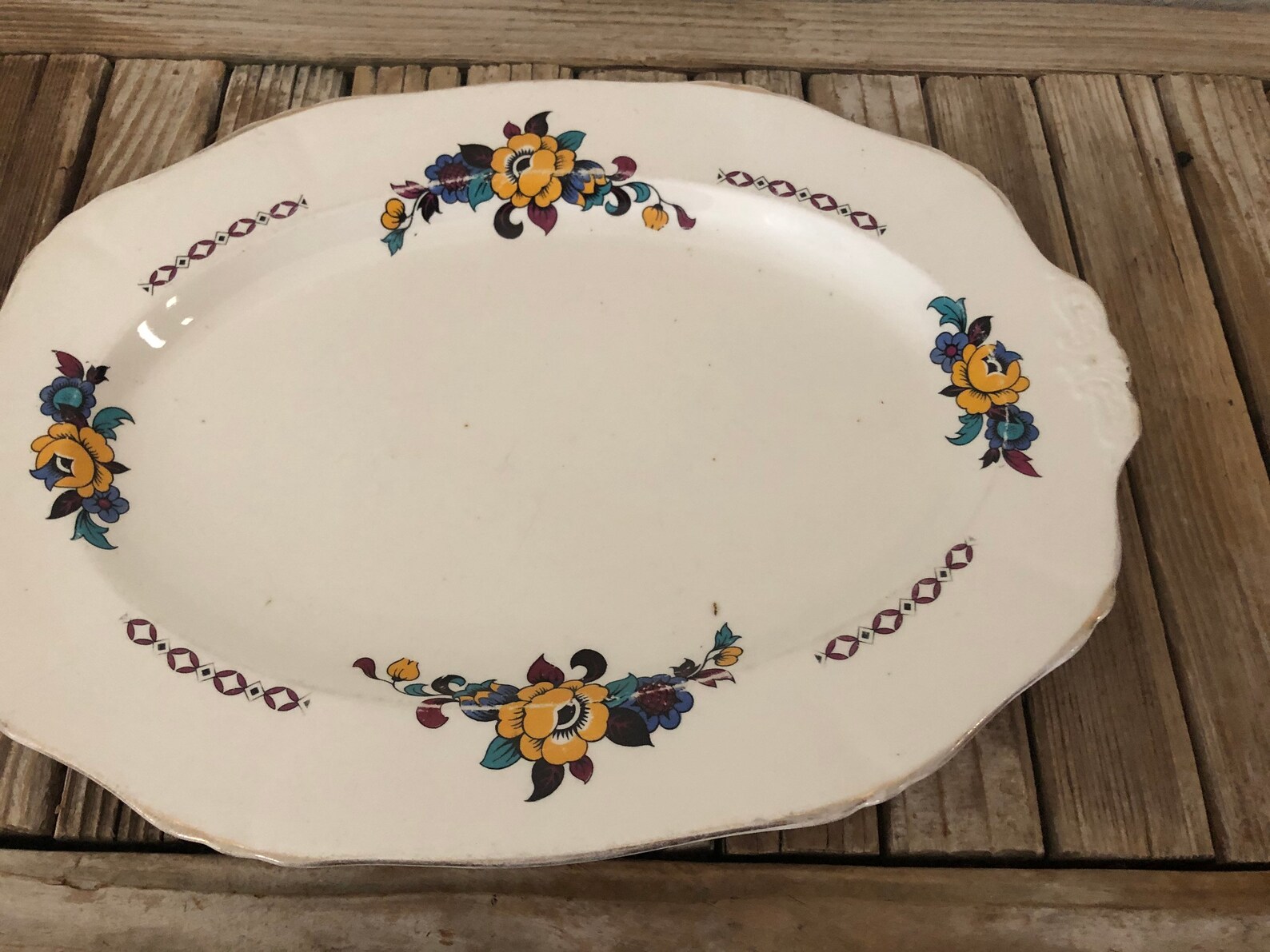 Antique Alfred Meakin Art Deco Floral Harmony Shape Platter - Etsy