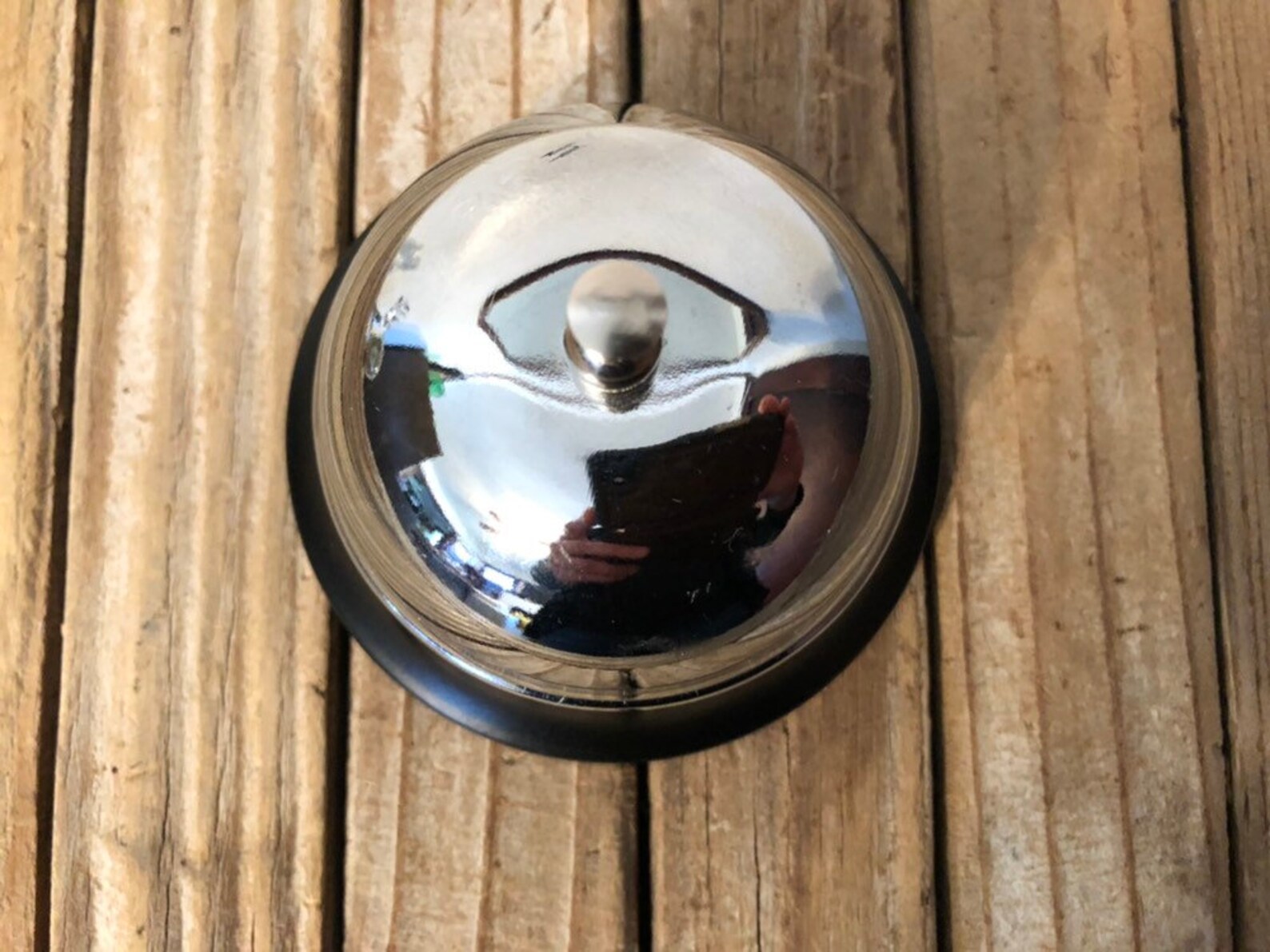 Mid Century Black and Silver Shop Bell - Etsy