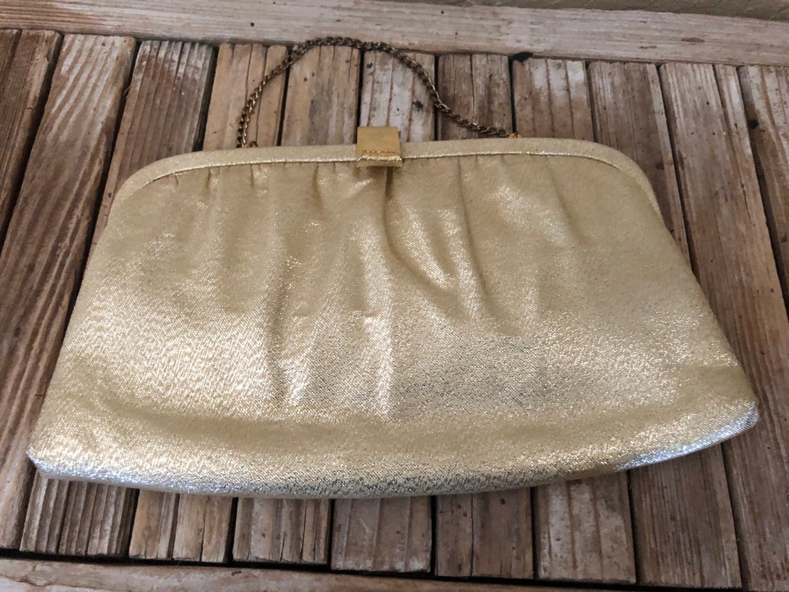 Vintage After Five Gold Clutch Purse - Etsy