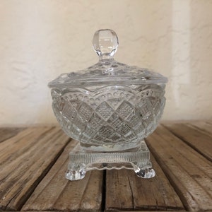 Vintage Pressed Glass Avon Container Dish - Etsy