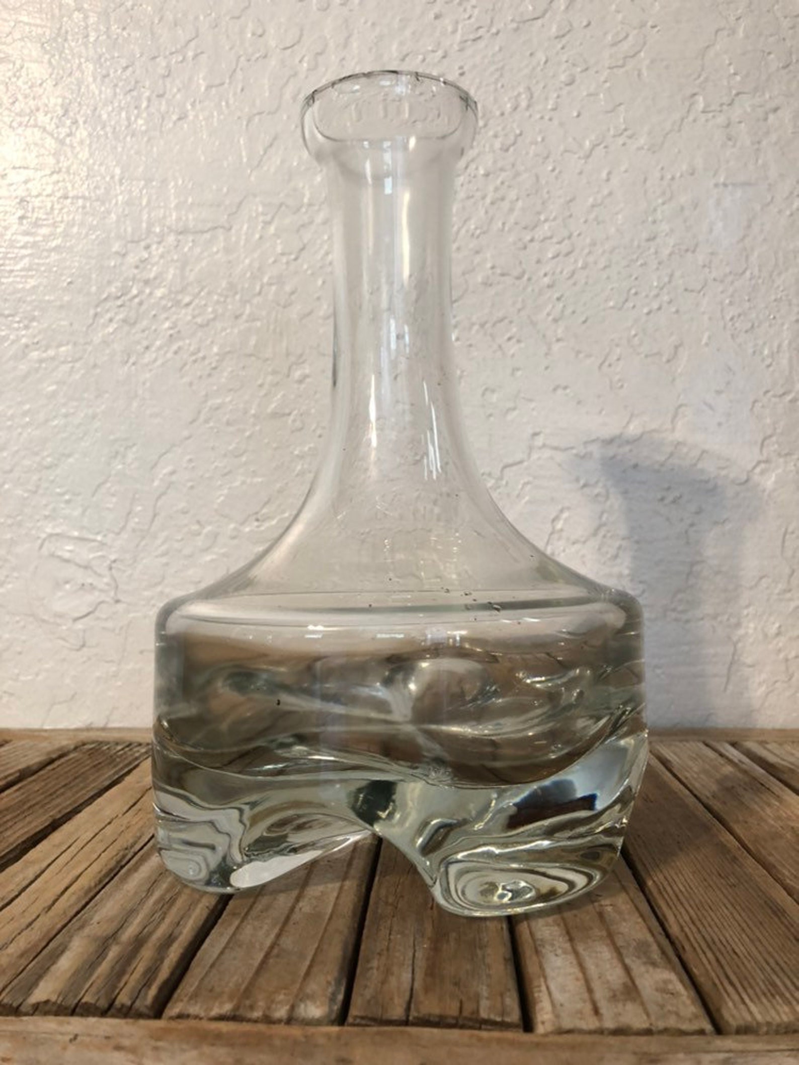 Vintage Modern Glass Liquor Decanter | Etsy
