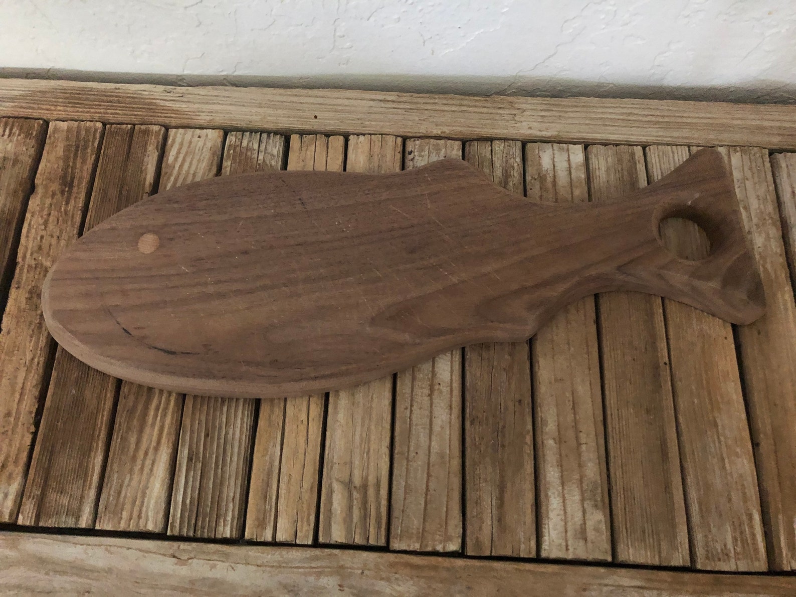 Primitive Wood Fish Cutting Board - Etsy