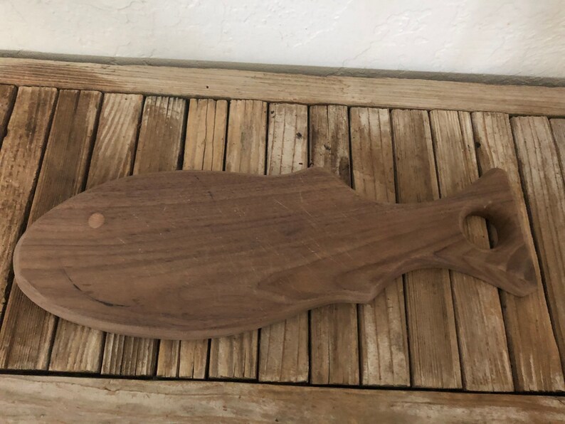 Primitive Wood Fish Cutting Board - Etsy
