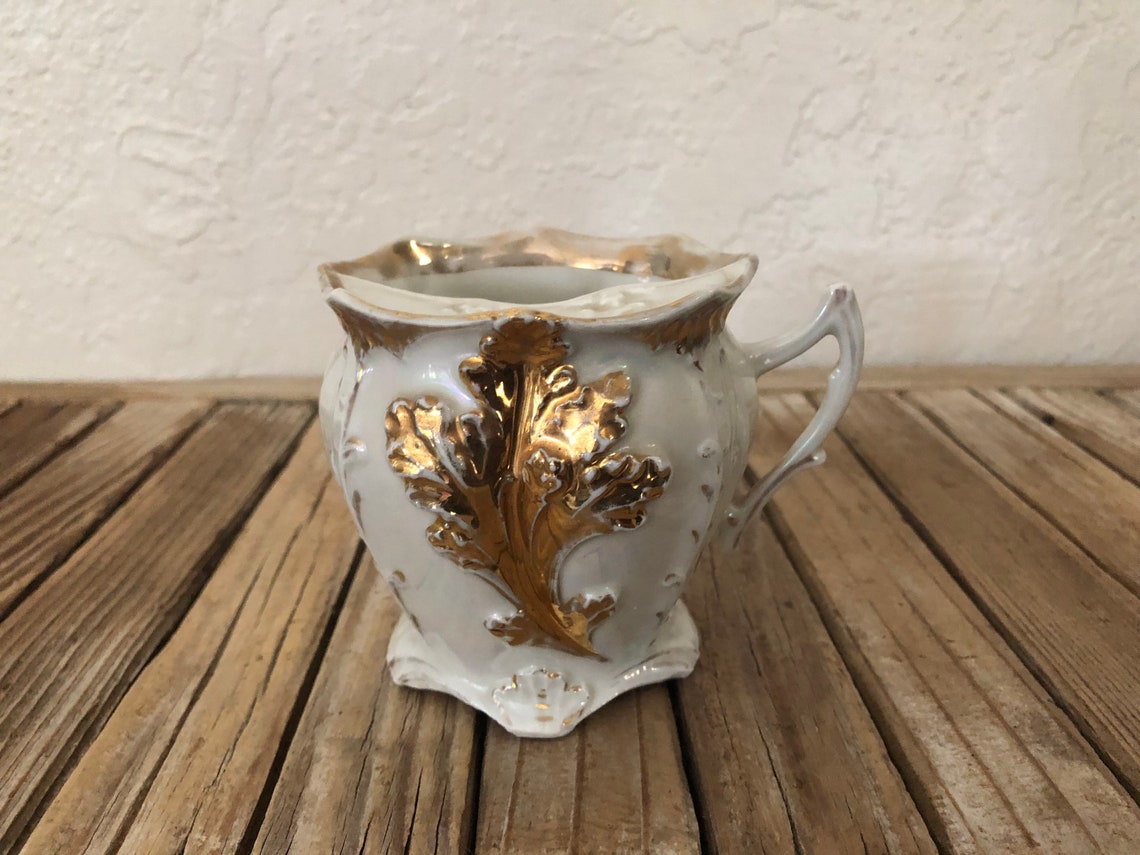 Antique Iridescent White and Gold Victorian Toothbrush Shaving | Etsy