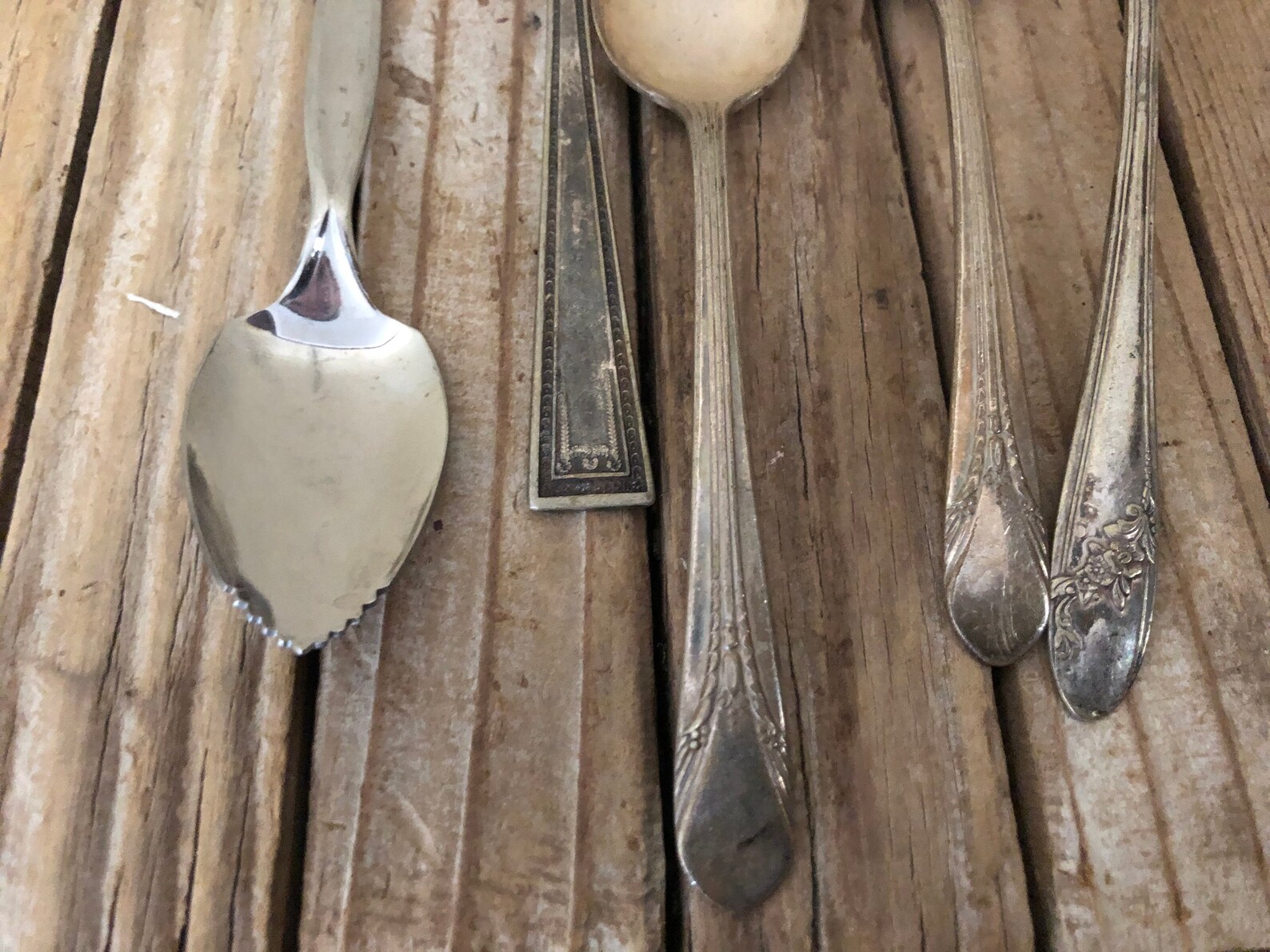 Set of Eight Antique Silver and Gold Spoons Sri Stainless Wm - Etsy