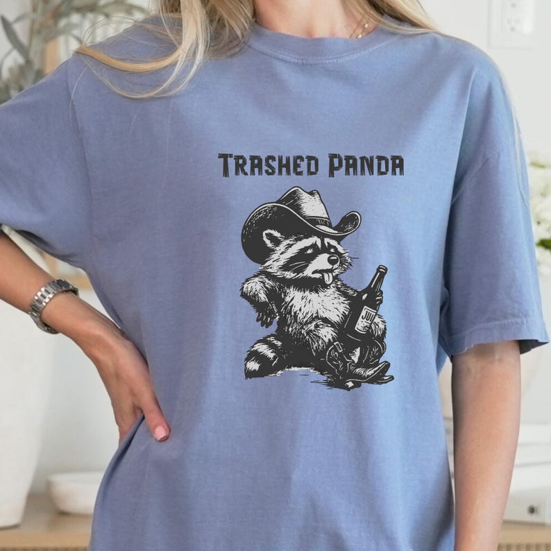 Trashed Panda Comfort Colors T-shirt, Funny Gag Gift Shirt, Trash Panda ...