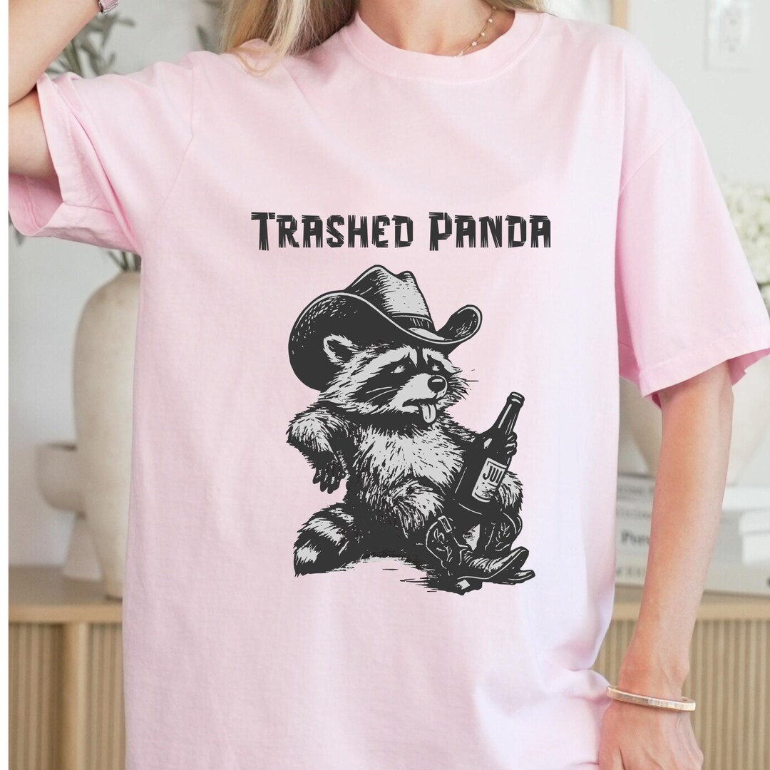 Trashed Panda Comfort Colors T-shirt, Funny Gag Gift Shirt, Trash Panda ...