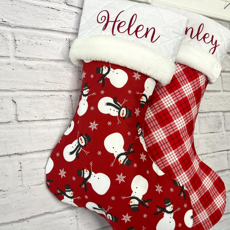 Snowman Stockings - Etsy