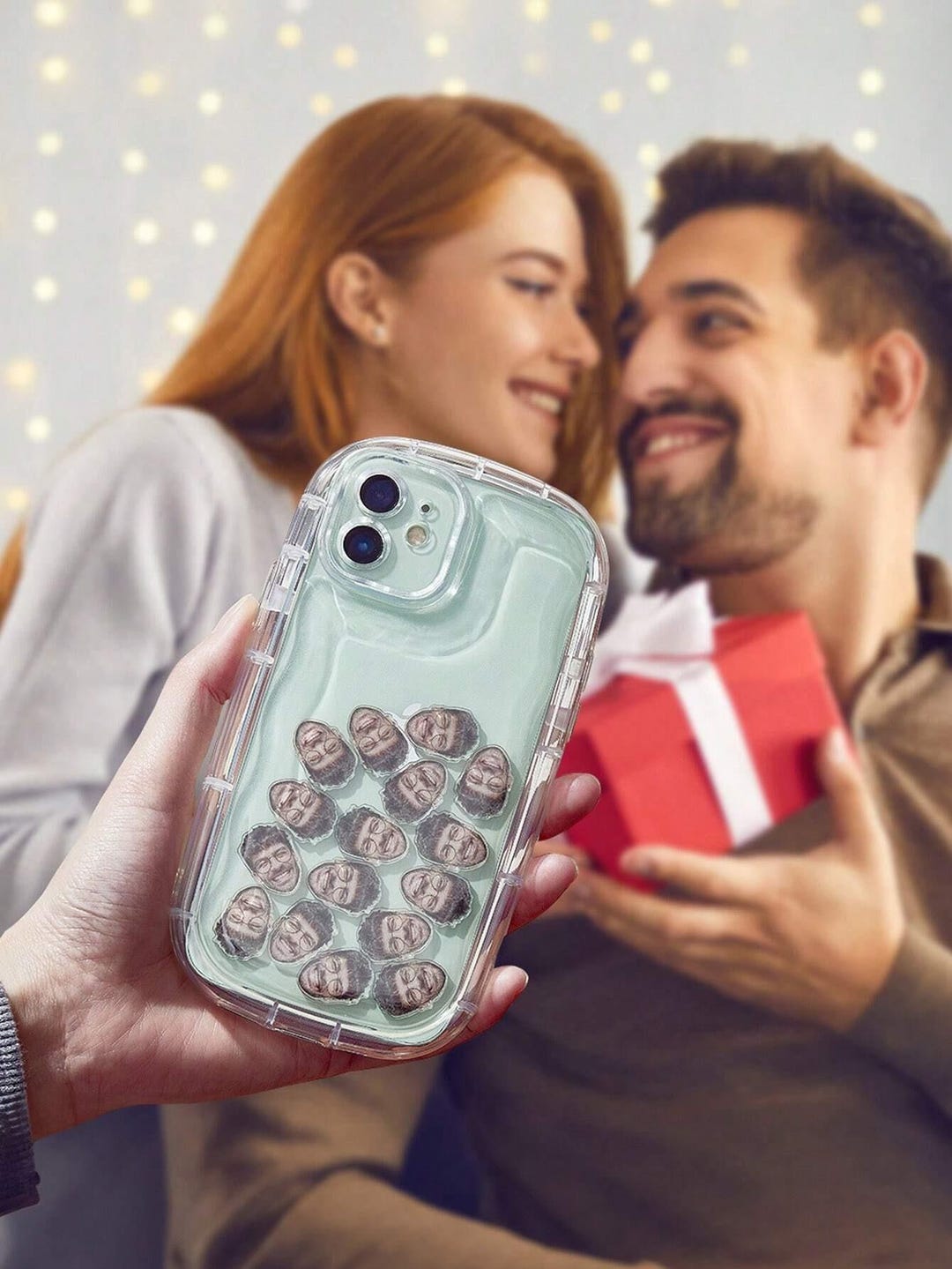 Custom Photo Shaker iPhone Case, Personalized Acrylic Charms - Etsy