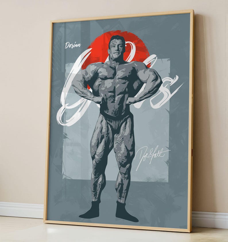 Dorian Yates Bodybuilding Wall Art, Mr Olympia Signature Canvas, the ...