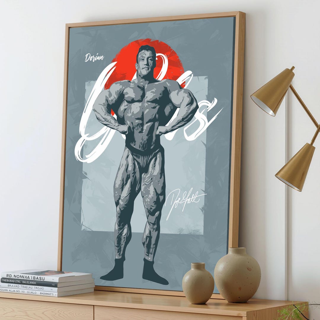 Dorian Yates Bodybuilding Wall Art, Mr Olympia Signature Canvas, the ...