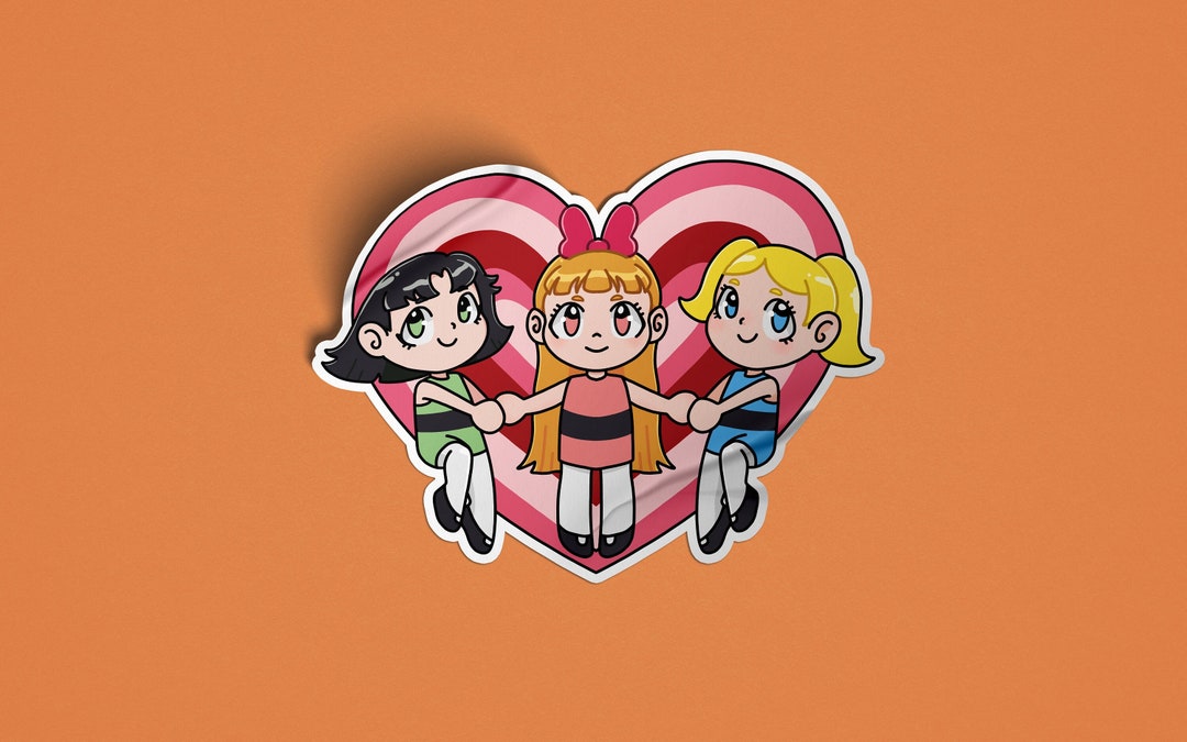 Trio Powerpuff Girls Vinyl Sticker - Etsy