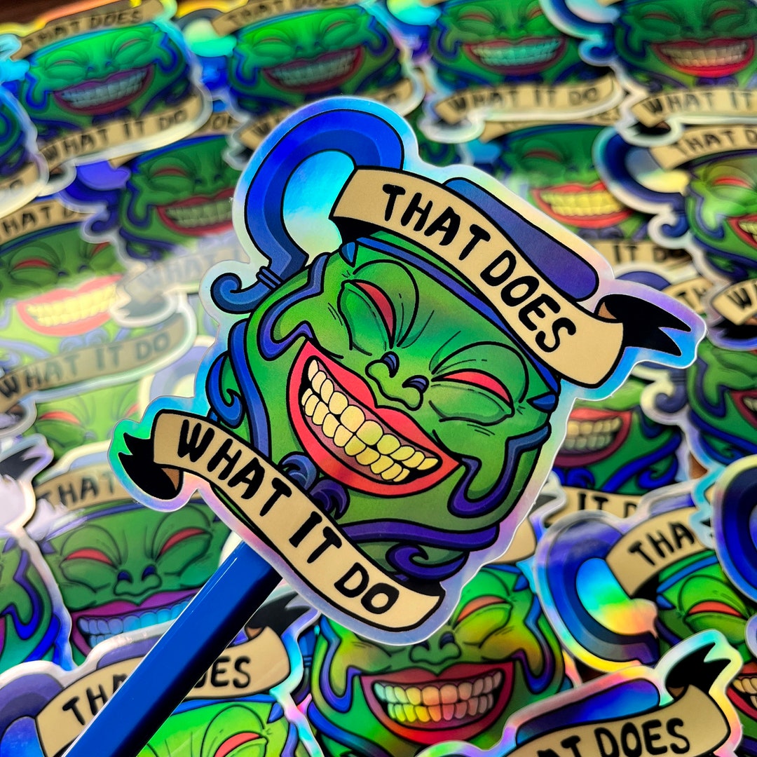 Holographic Greedy Pot Meme | Vinyl Sticker - Etsy