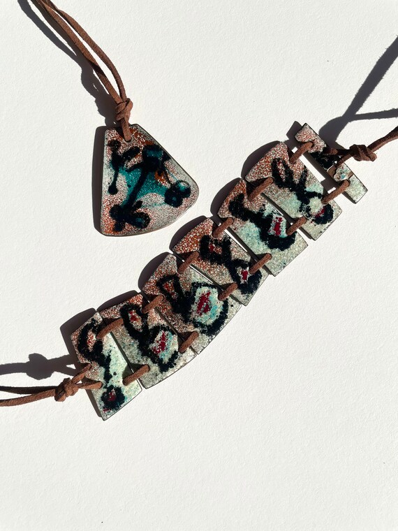 Handmade copper enamel vintage - Gem