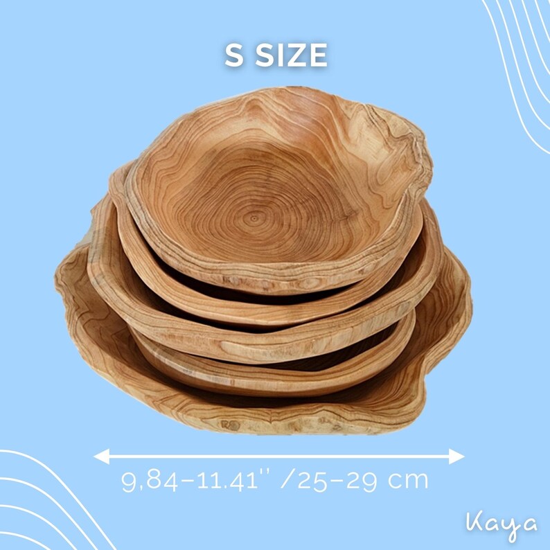 Irregular Wooden Bowl, Rustic Dough Bowl, Unique Housewarming Gift - Etsy