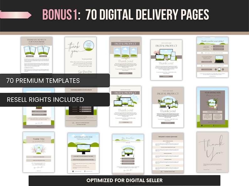 Mobile Sales Page Funnel Canva Template PLR, Stan Store Beacons Sales ...
