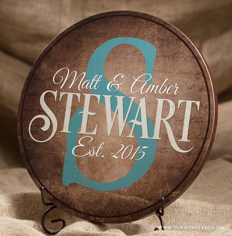 Personalized Family Established Sign Round Personalized | Etsy