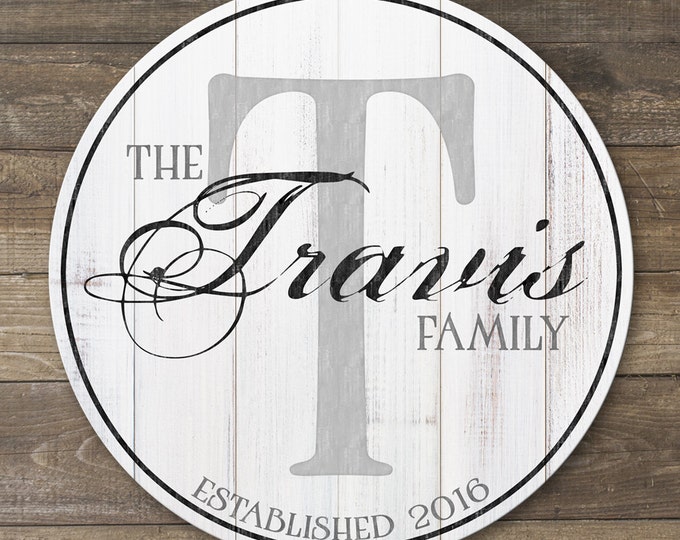 Personalized Family Name Sign Wood, Farmhouse Family Wall Sign, Family ...