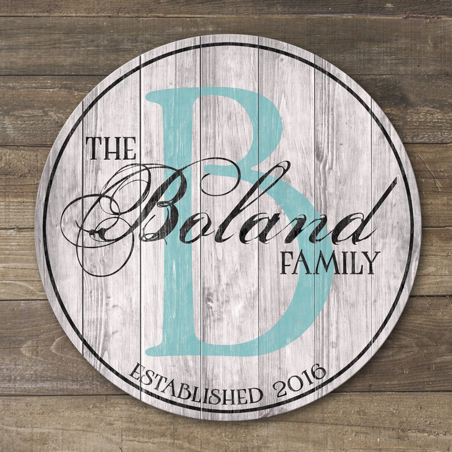 Wooden Family Sign Personalized Family Established Sign Wood | Etsy