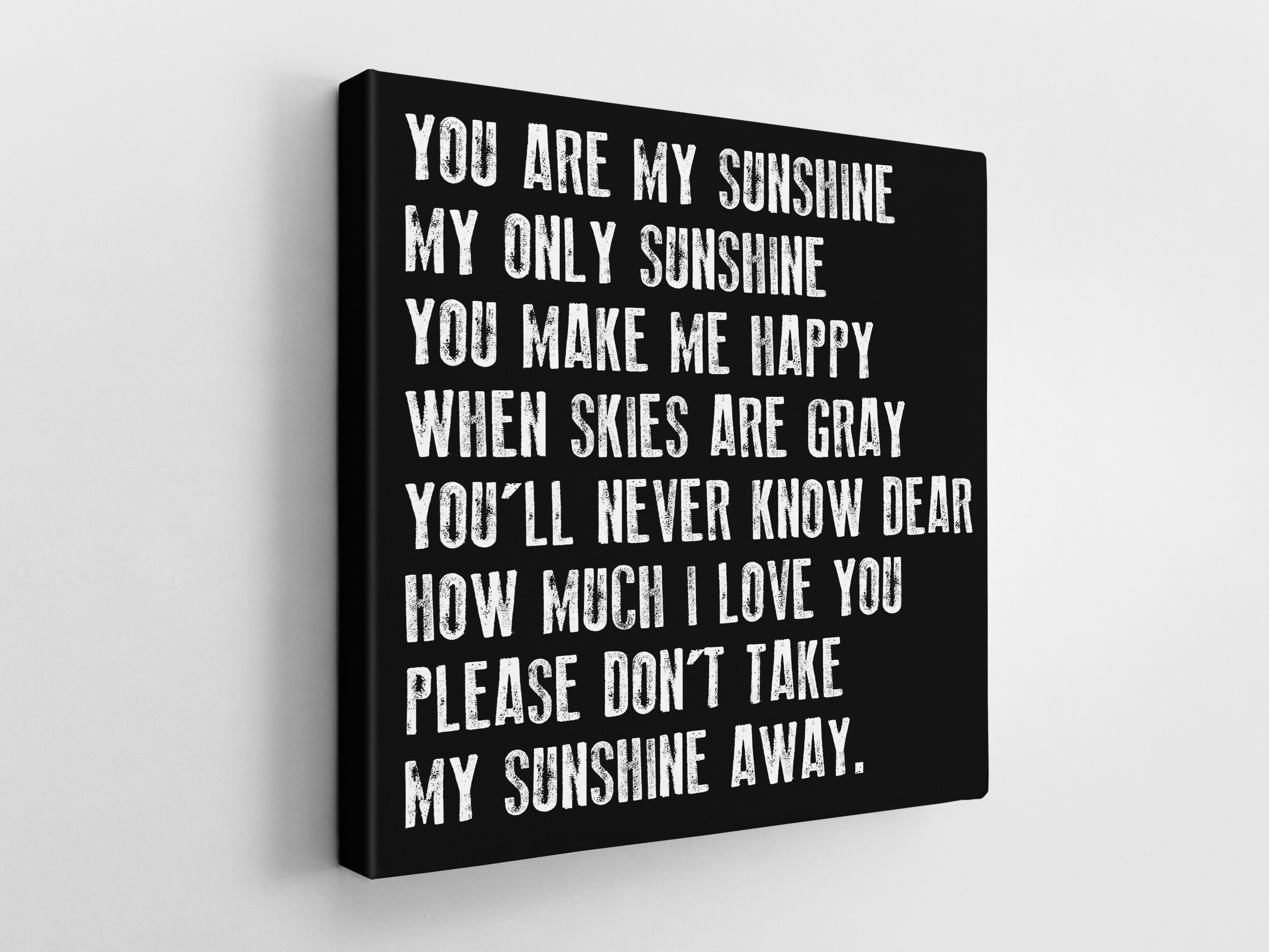You Are My Sunshine My Only Sunshine Canvas Sign | Boys or Girls ...