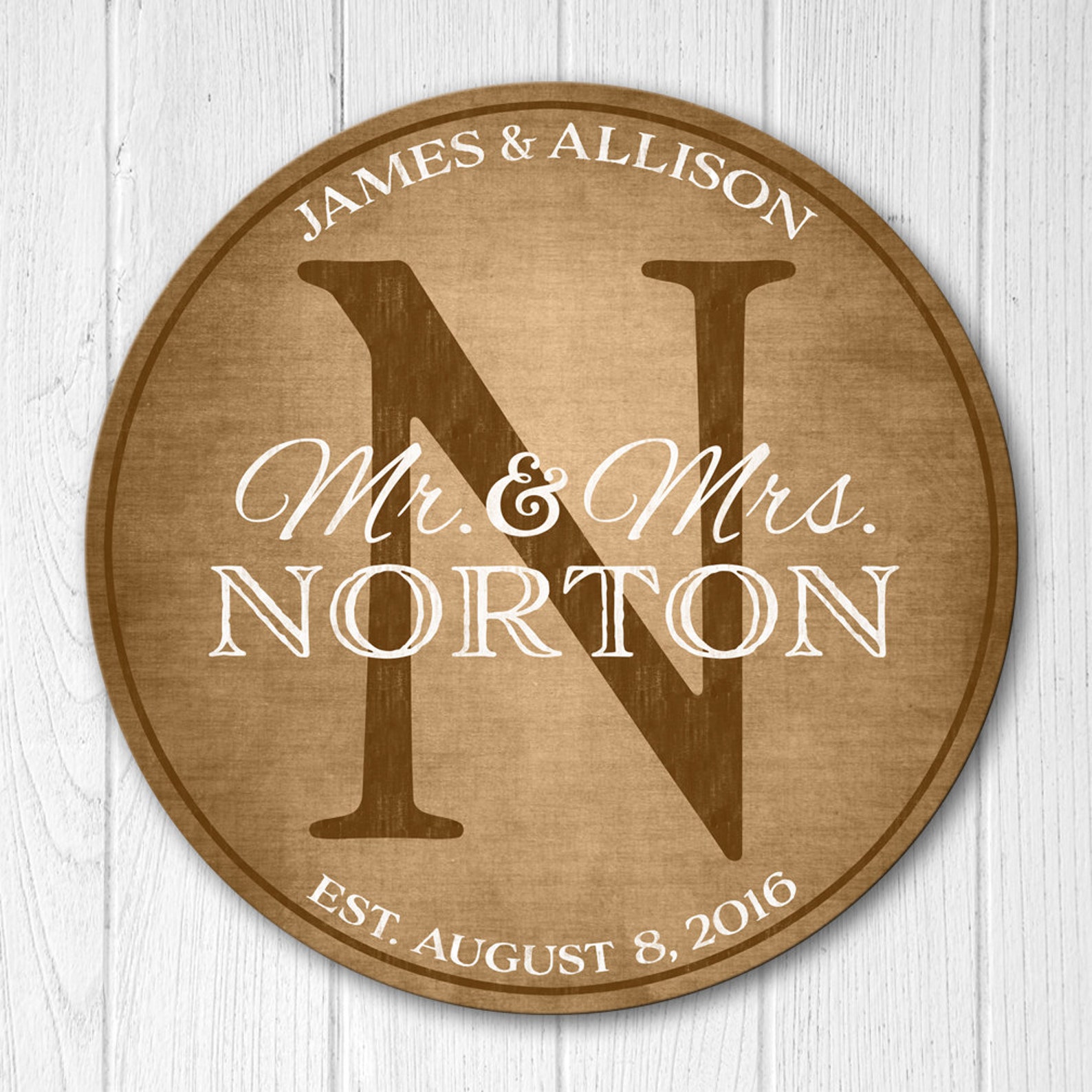 Personalized Wood Family Established Sign, Personalized Family Name ...