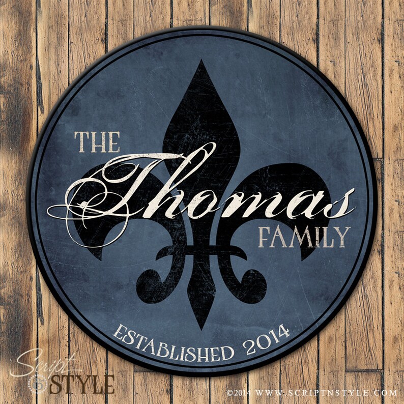 Personalized Wood Family Established Sign Round Personalized - Etsy