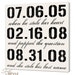 Special Dates Personalized Canvas Wall Art, Typography Art, Important ...