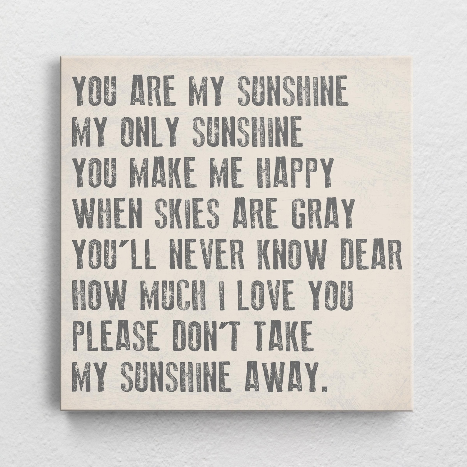 You Are My Sunshine My Only Sunshine Canvas Sign | Boys or Girls ...