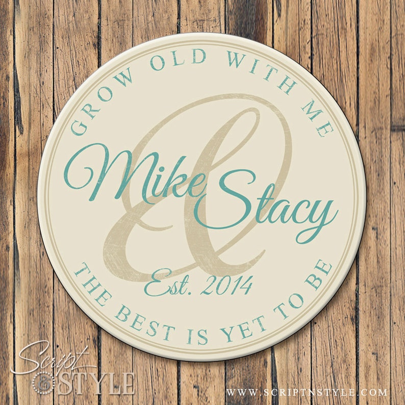 Personalized Couples Name Established Sign Round Personalized | Etsy