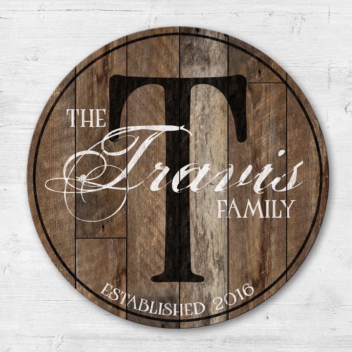 Wooden Family Sign Personalized Family Established Sign Wood - Etsy
