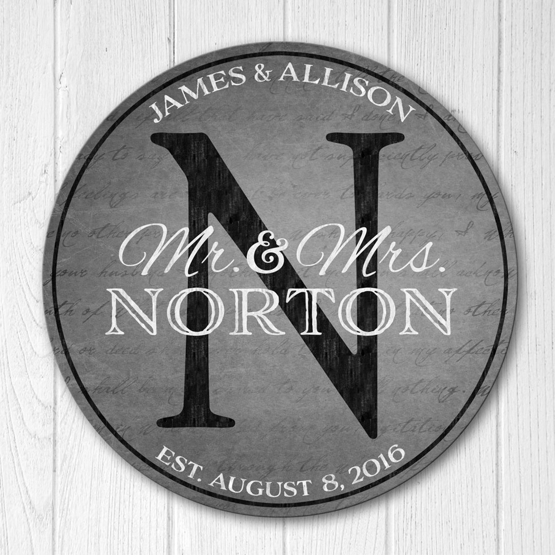 Personalized Wood Family Established Sign, Personalized Family Name ...