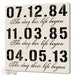 Personalized Special Dates Canvas Wall Art, Important Dates Typography ...