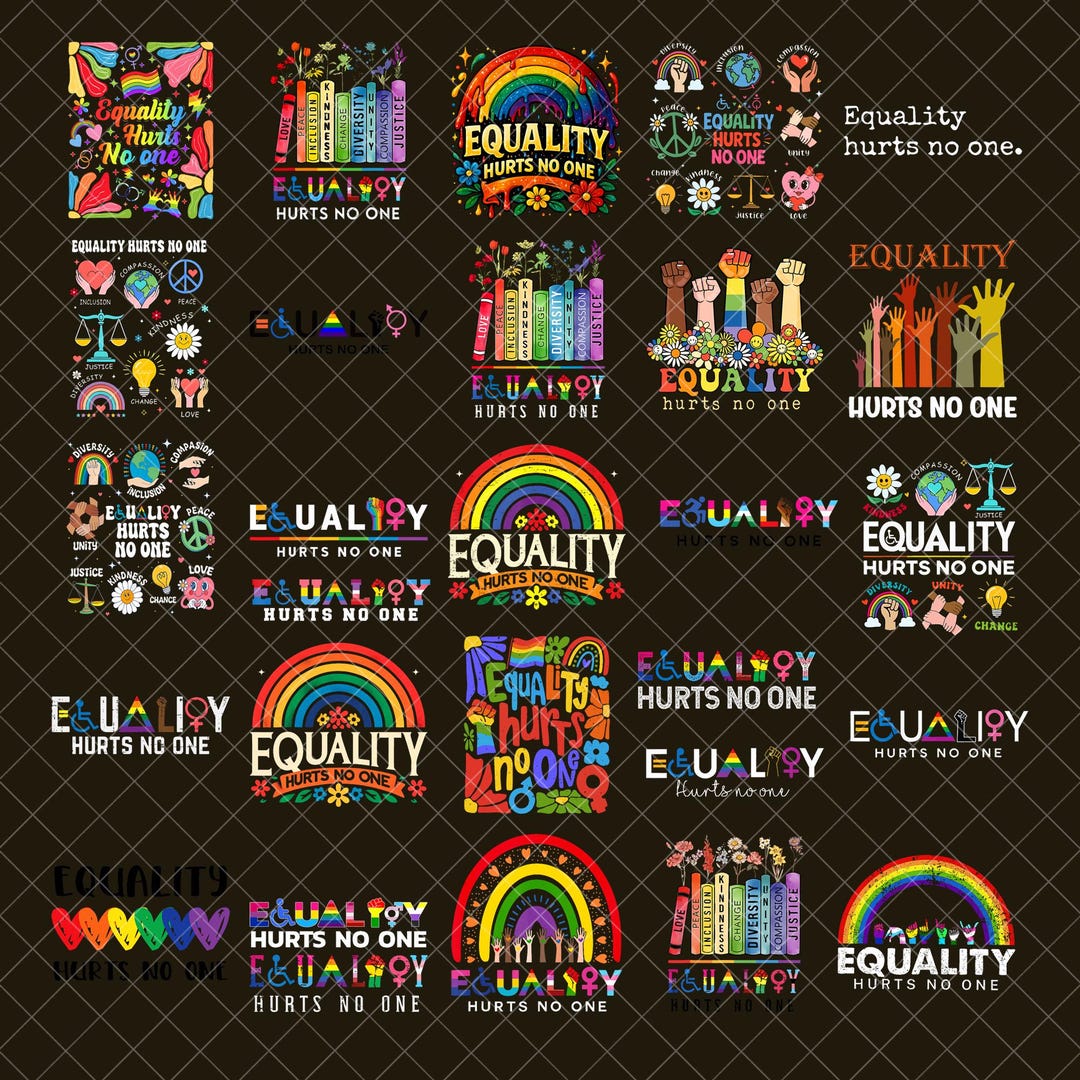 Equality Hurts No One Png Bundle, Equal Rights Png, Pride Shirt, LGBT ...