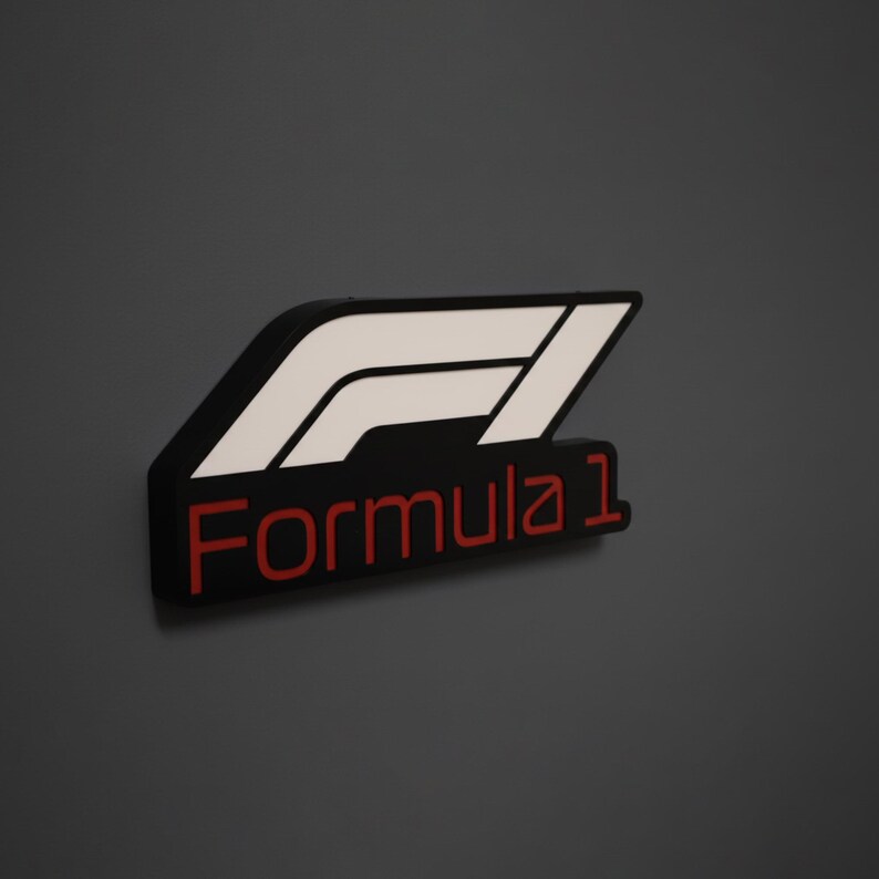 Formula 1 LED Light Sign – F1 Logo Illuminated Wall, Table and Desk ...