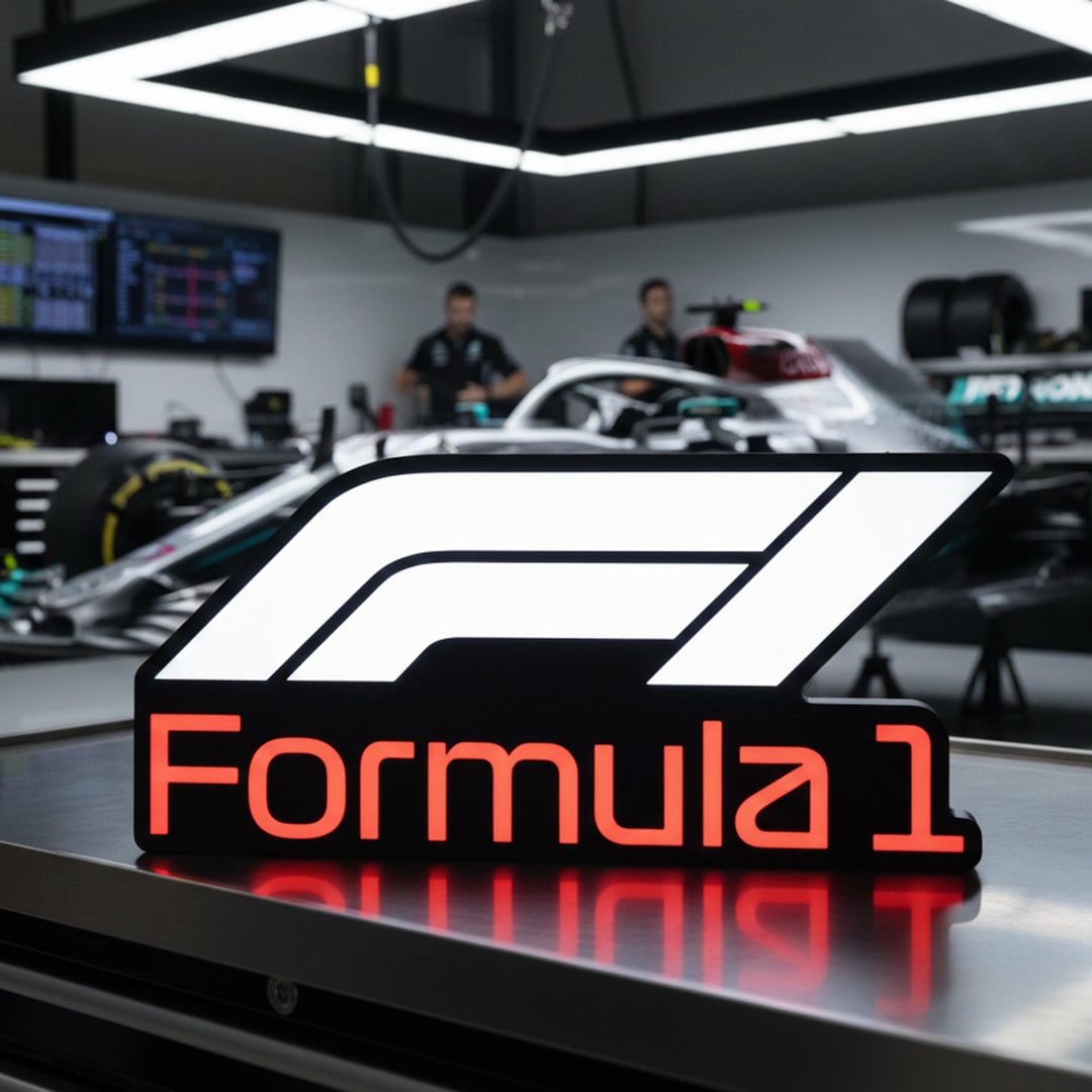 Formula 1 LED Light Sign – F1 Logo Illuminated Wall, Table and Desk ...