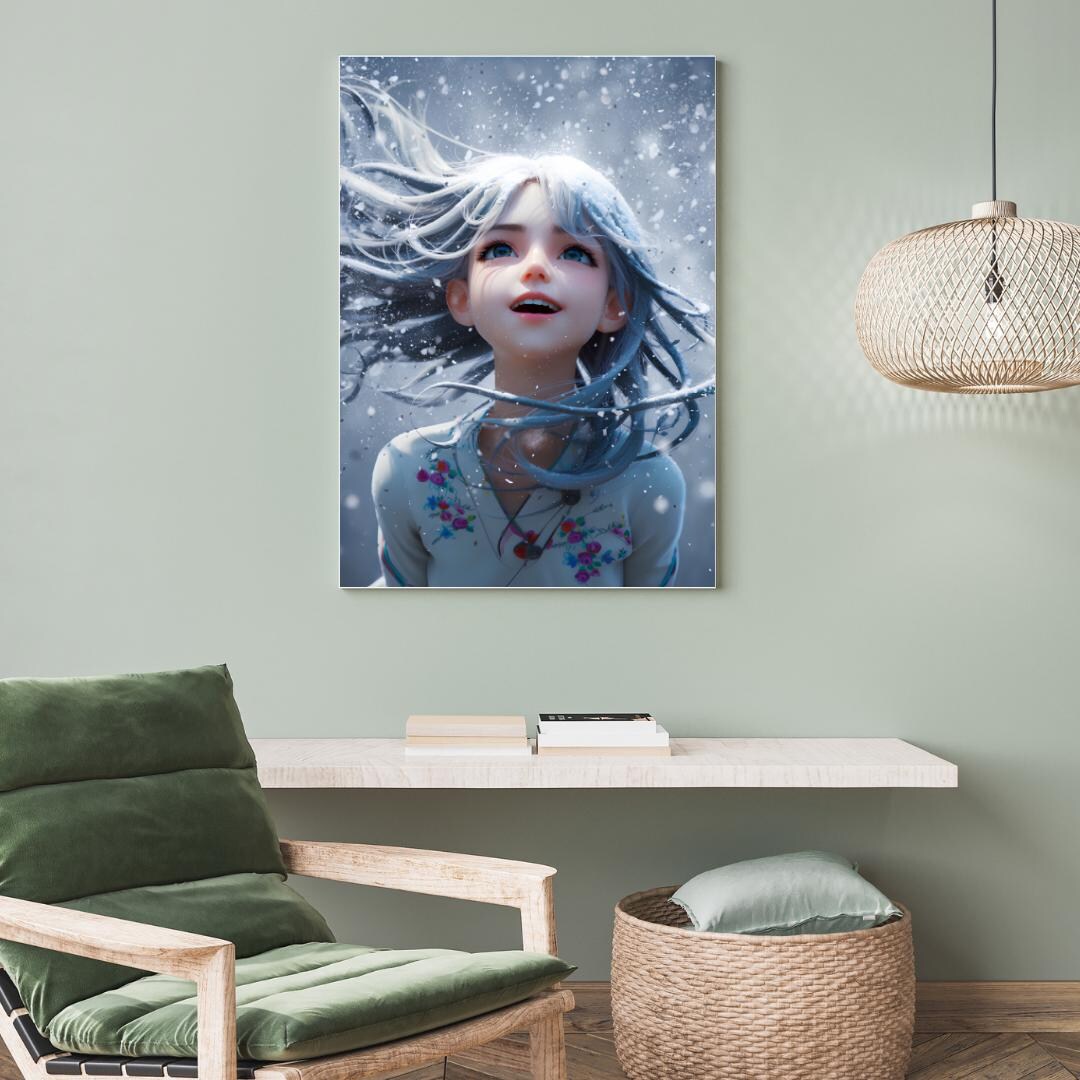 Meet the Nobility of White: the Snow Princess Painting. Christmas Wall ...