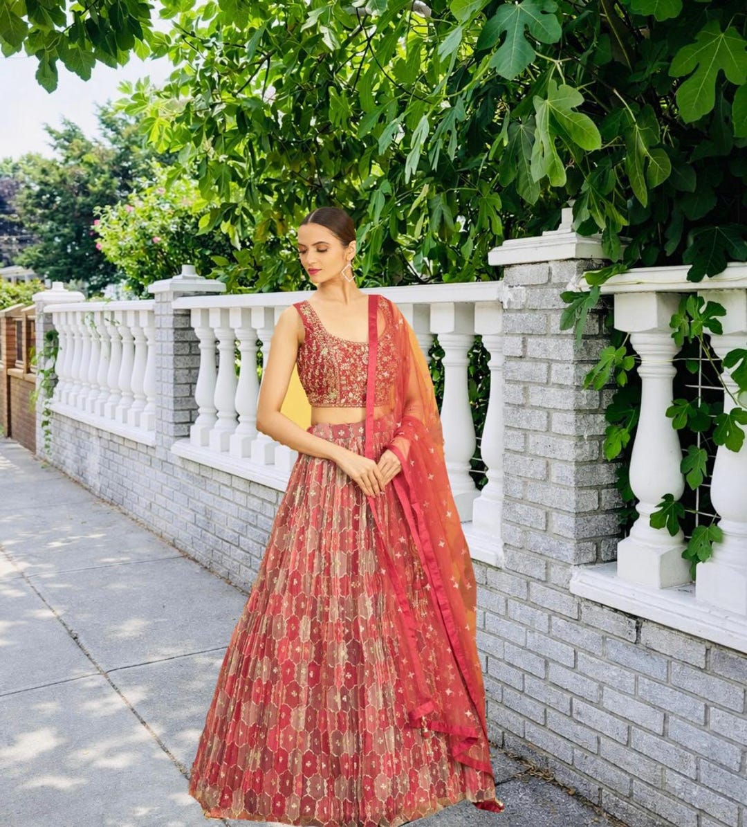 Red Lehenga Choli for Women, Designer Wedding Ghagra Choli, Indian ...