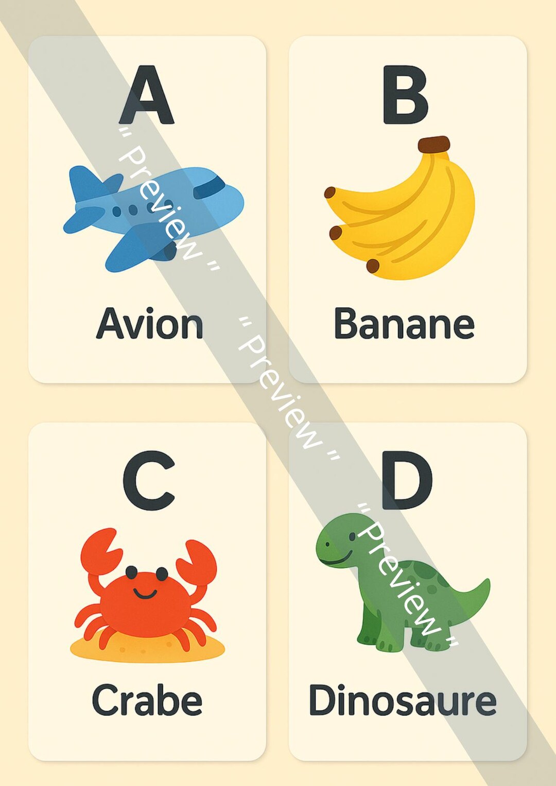 Bilingual Flashcard Bundle – Farm Animals + French and English Alphabet ...